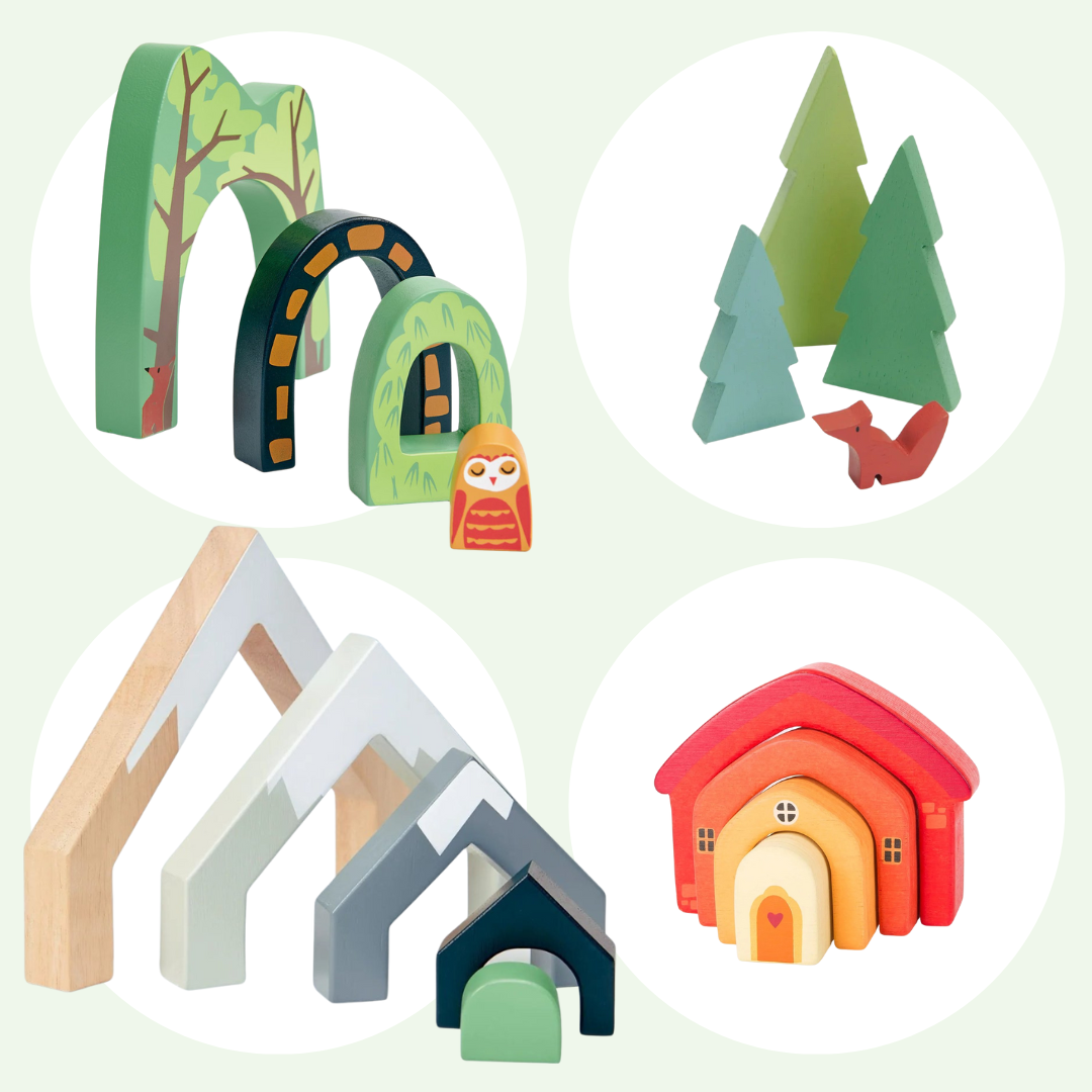 Tender Leaf Woodland Stacking Pretend Play Bundle Mountains, Tunnels ...