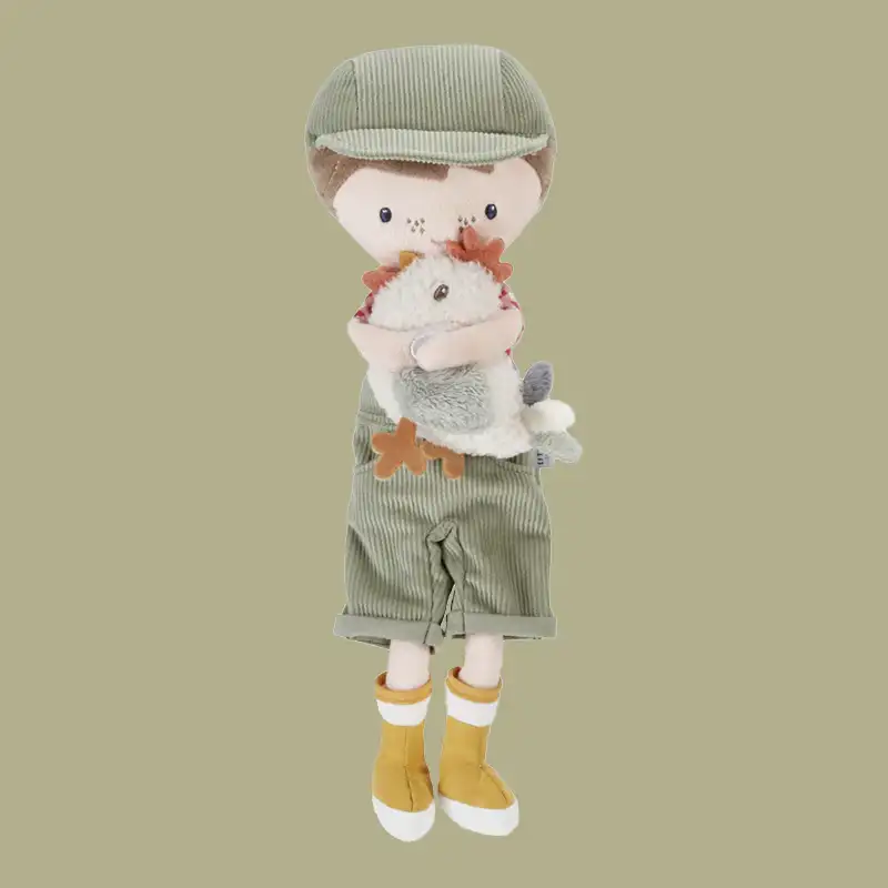 Little Dutch Cuddle Doll Farmer Jim with his Chicken - 35cm – Zidar Kid