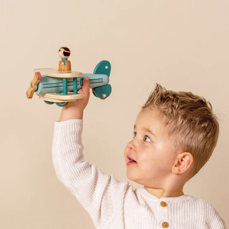 Little Dutch Toy Airplane with Peg Doll Pilot – Zidar Kid