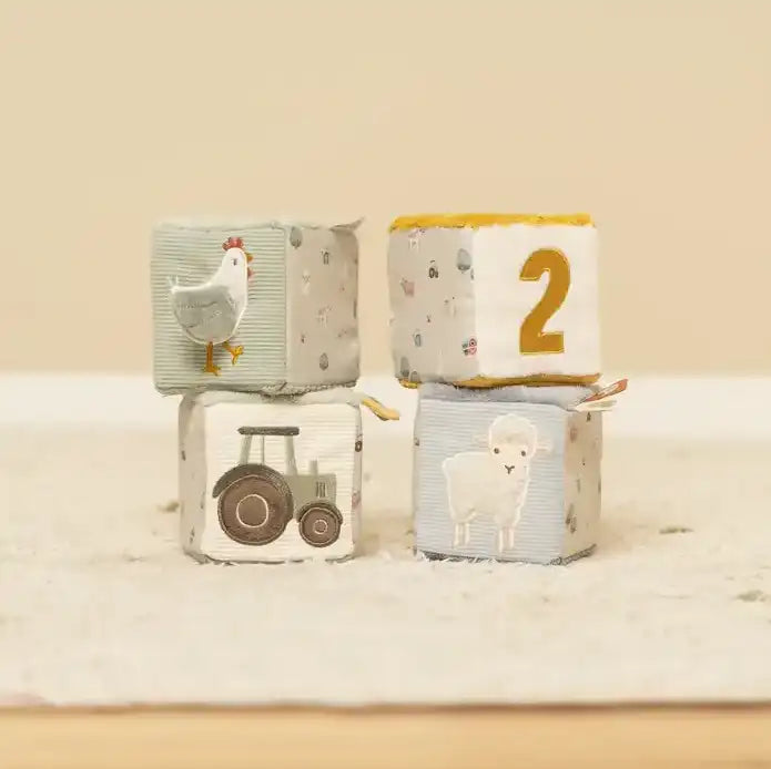 Little Dutch Soft & Sensory Activity Cubes - Little Farm – Zidar Kid