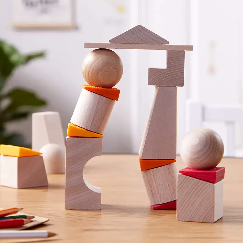 Wooden Stacking Teetering Building Blocks Set – Zidar Kid